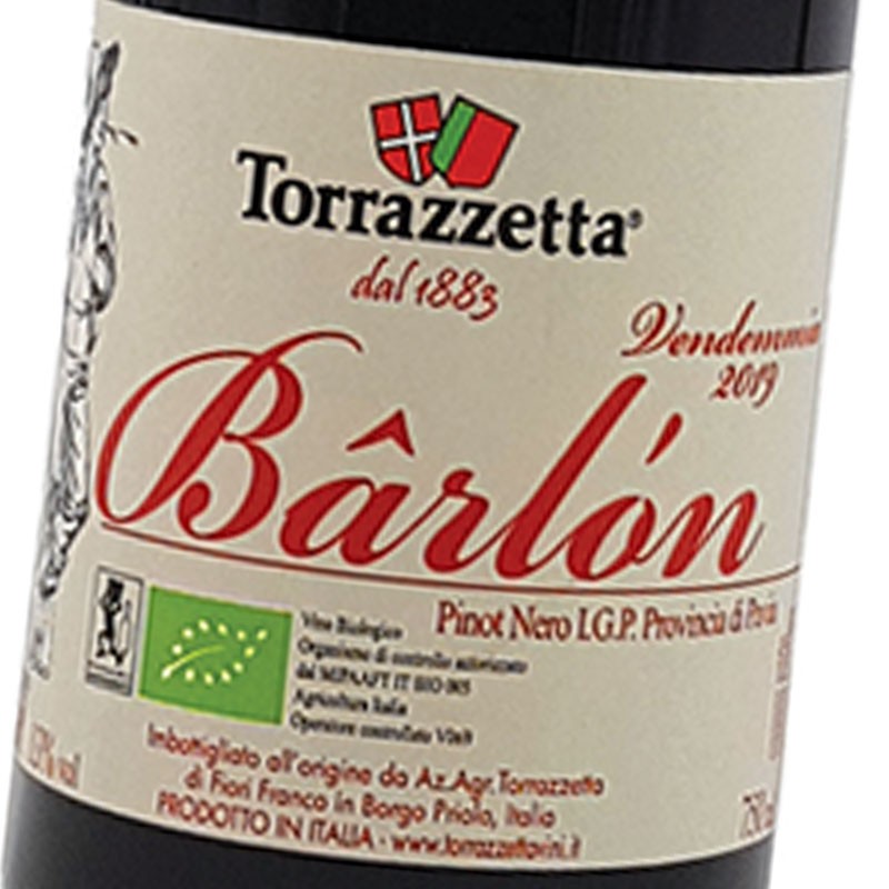 Bârlón - 2019 Pinot Noir Red Organic Wine Italy, Oltrepo Pavese PGI Pavia